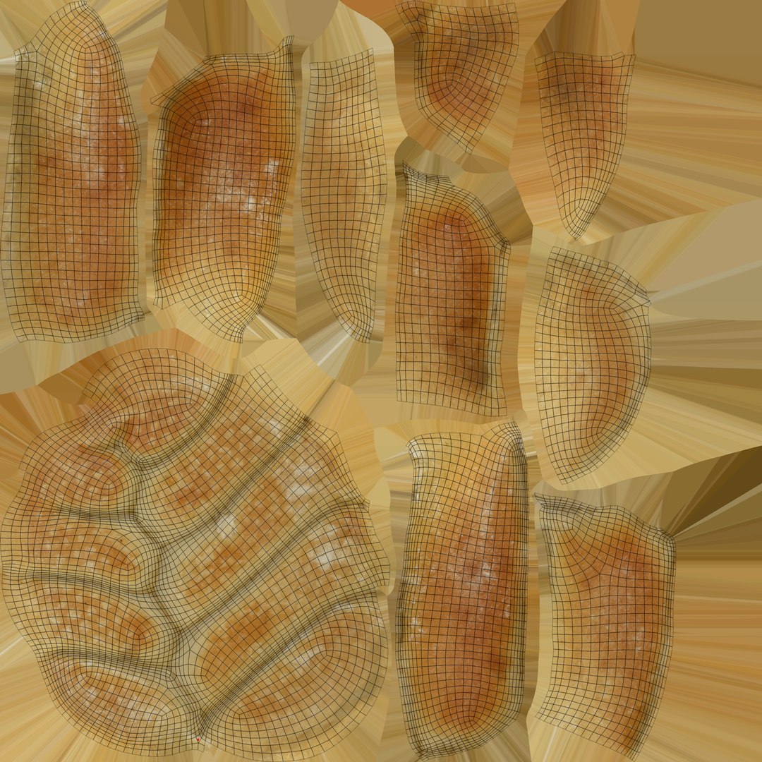 3d Model Plaited Bread Roll