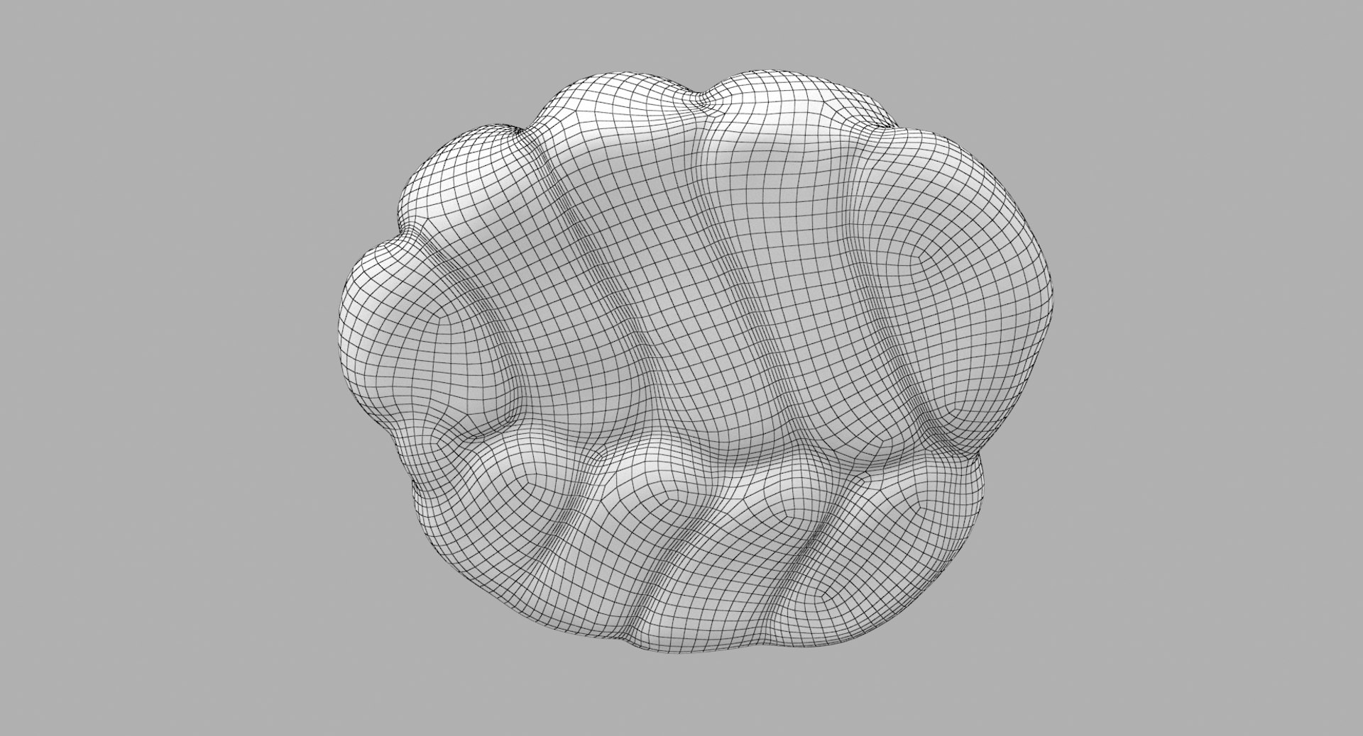 3d Model Plaited Bread Roll