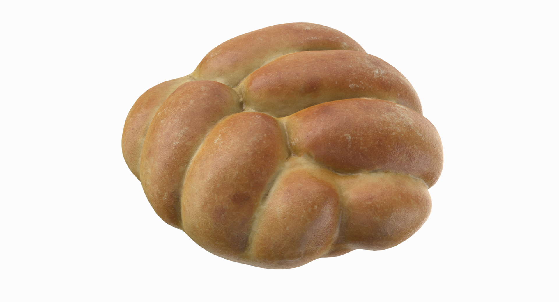 3d Model Plaited Bread Roll
