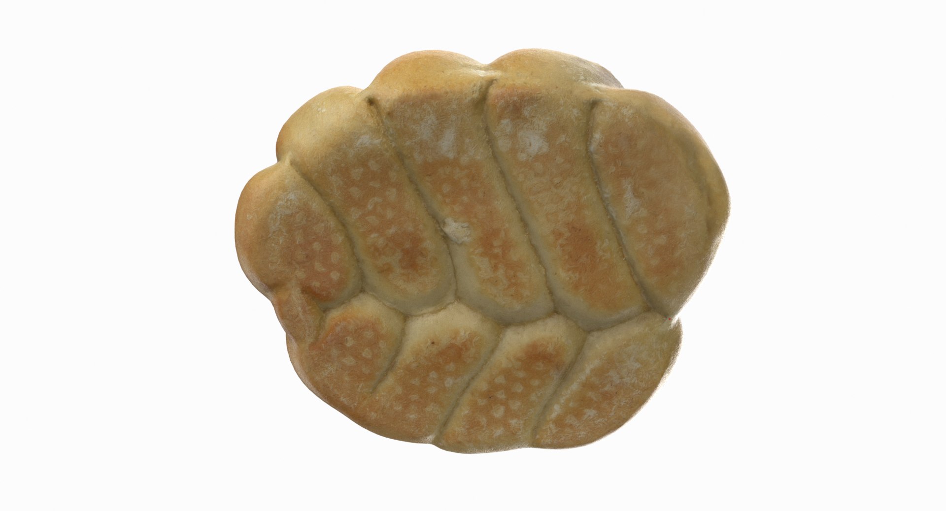 3d Model Plaited Bread Roll