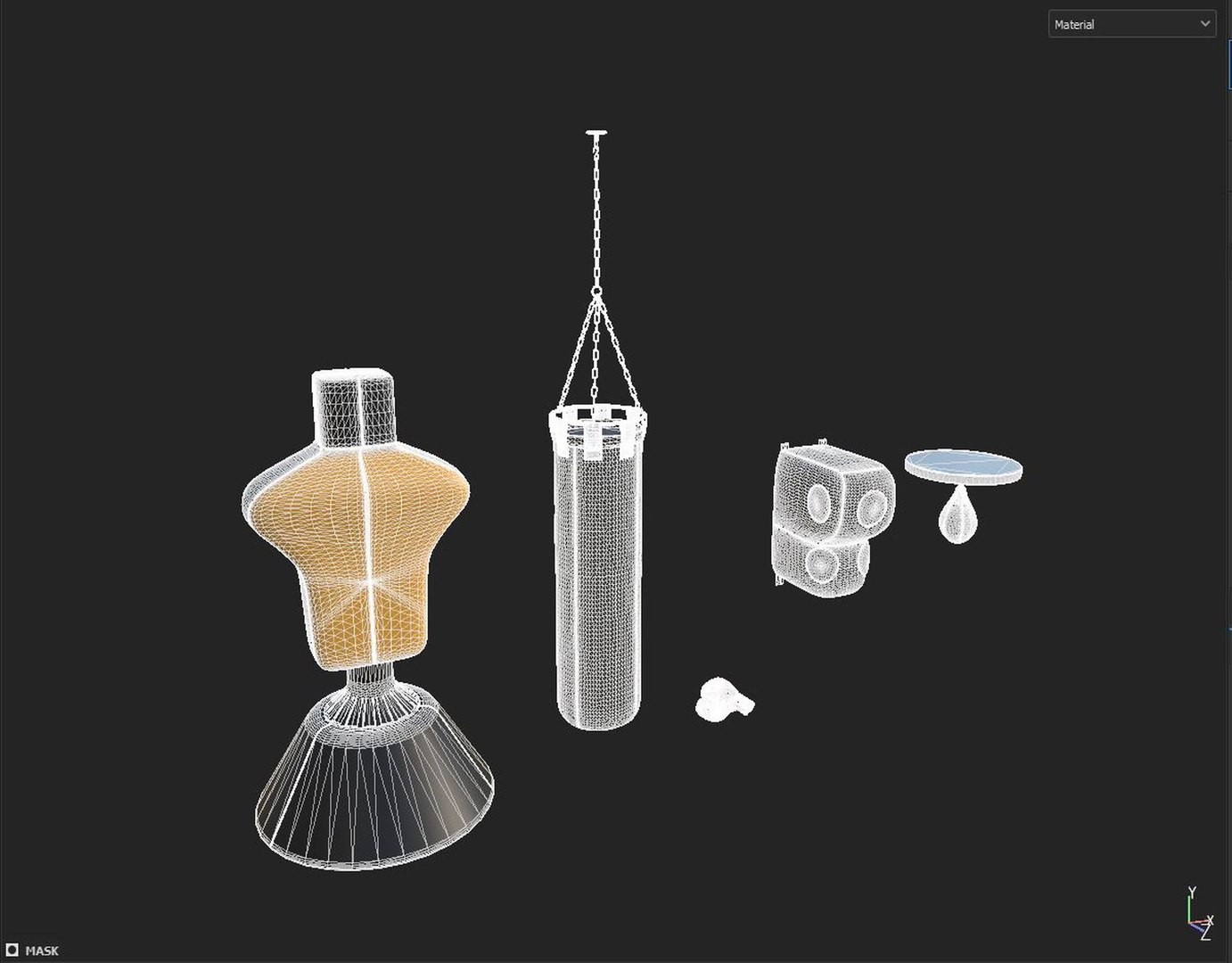 3D Boxing Equipment Model - TurboSquid 2112123