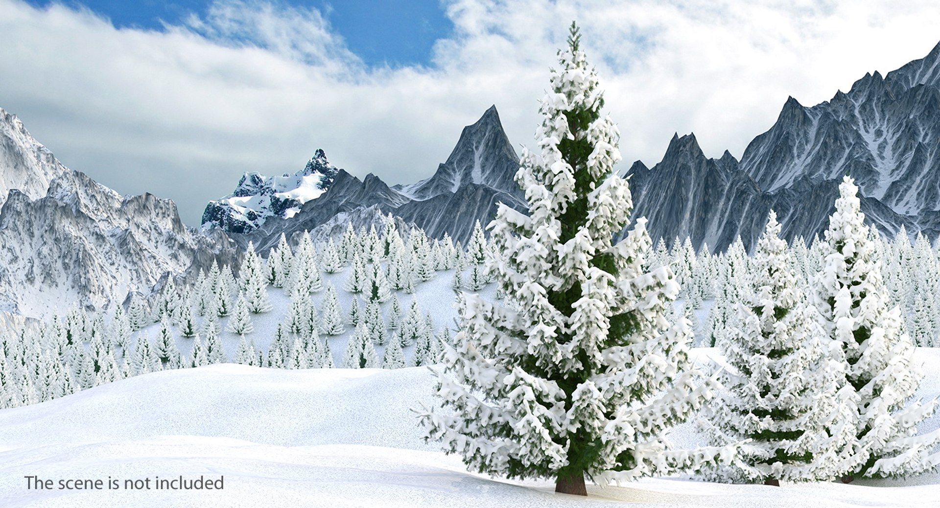 3D Norway Spruce Heavy Snow Model - TurboSquid 1435824