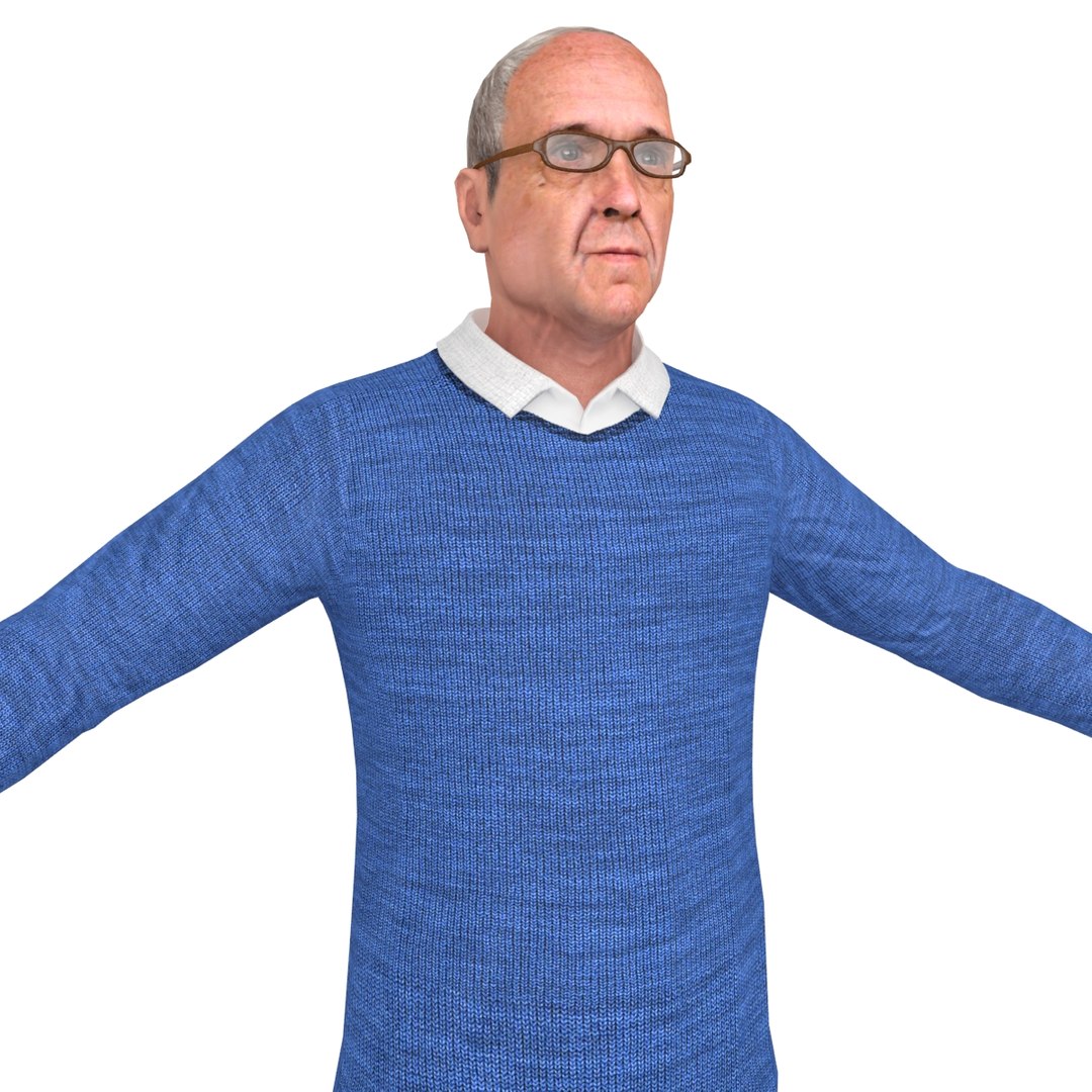3D Model Rigged Old Man - TurboSquid 1293876