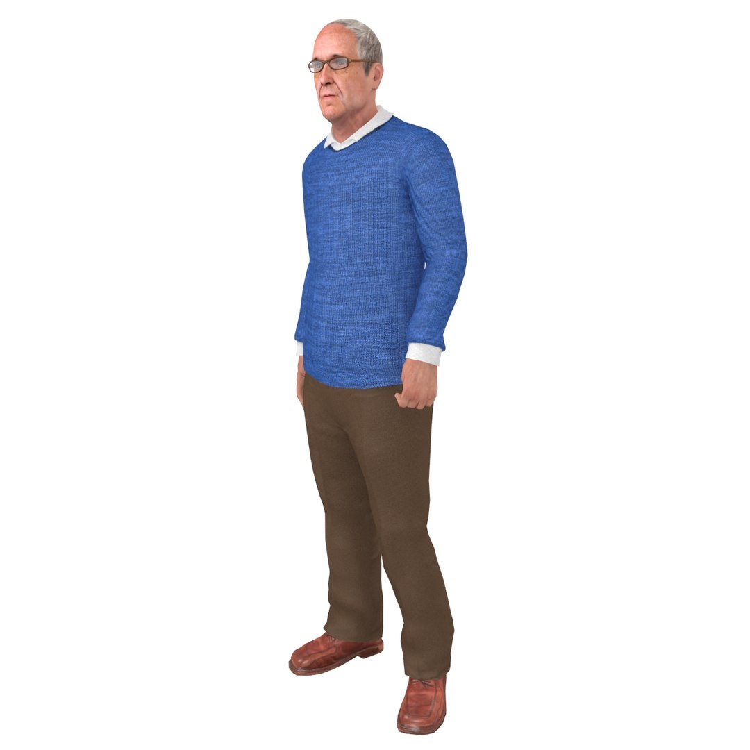 3D Model Rigged Old Man - TurboSquid 1293876