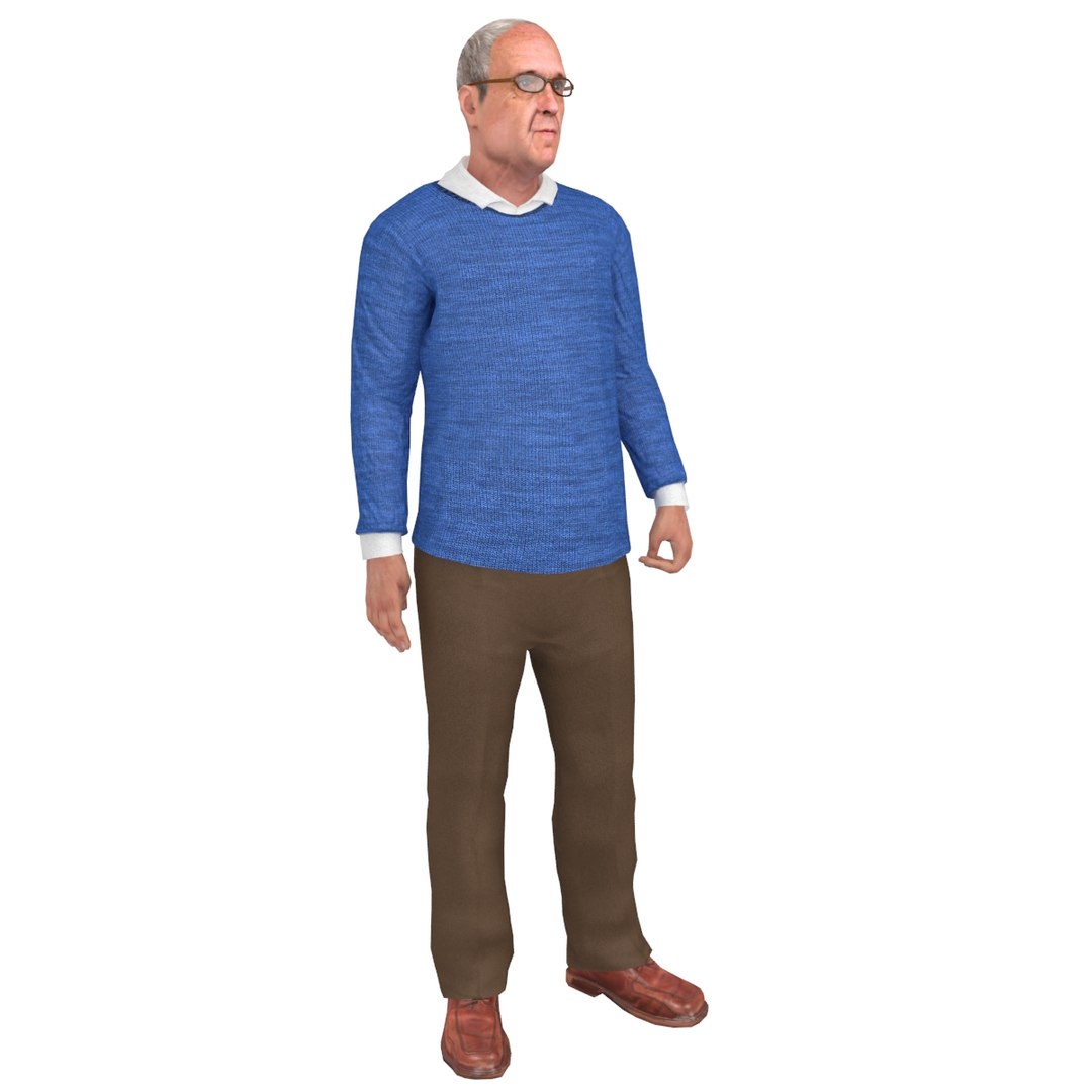 3D model rigged old man - TurboSquid 1293876