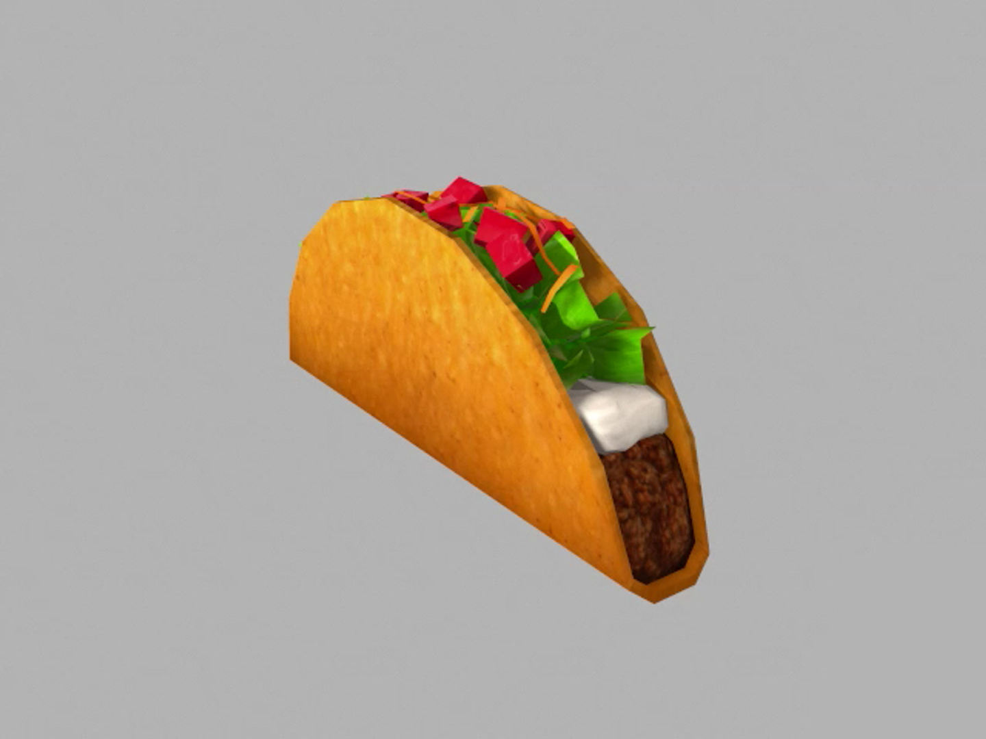 3D snack food taco - TurboSquid 1280790