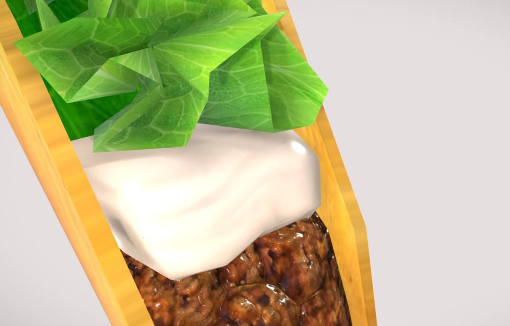 3D snack food taco - TurboSquid 1280790