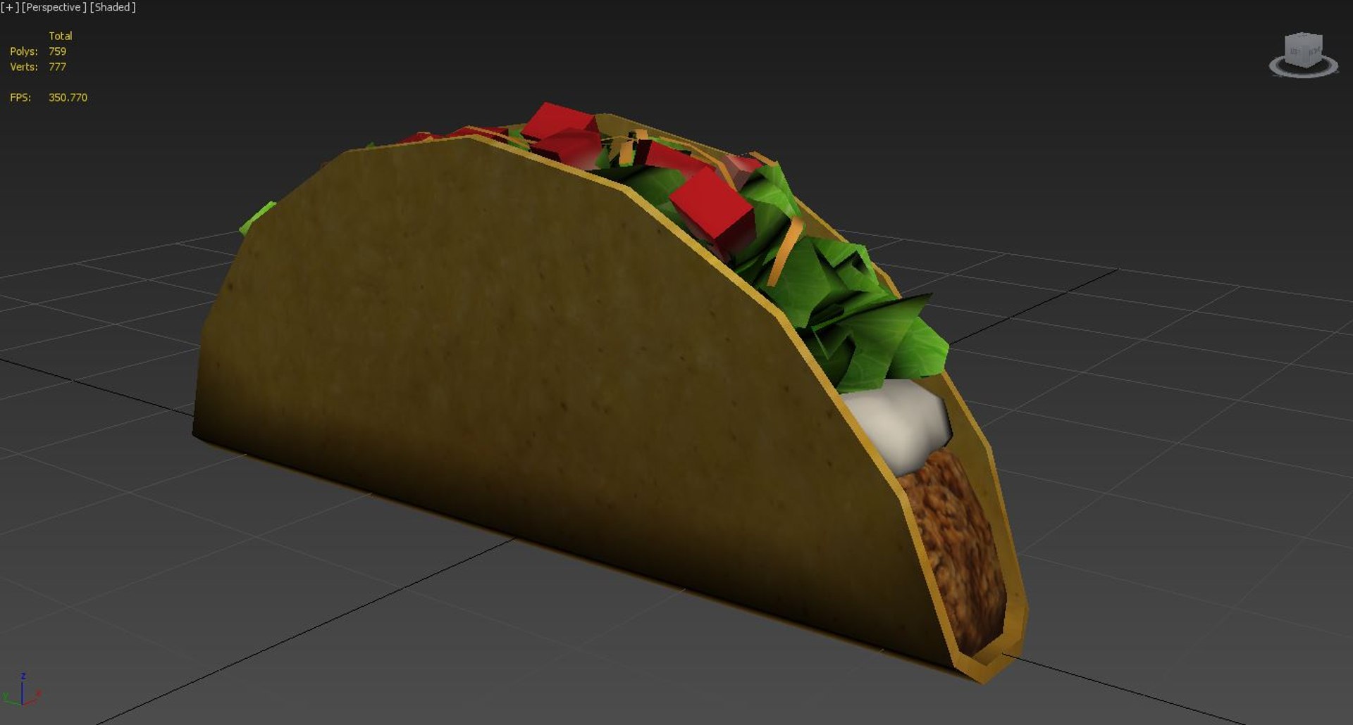 3D snack food taco - TurboSquid 1280790
