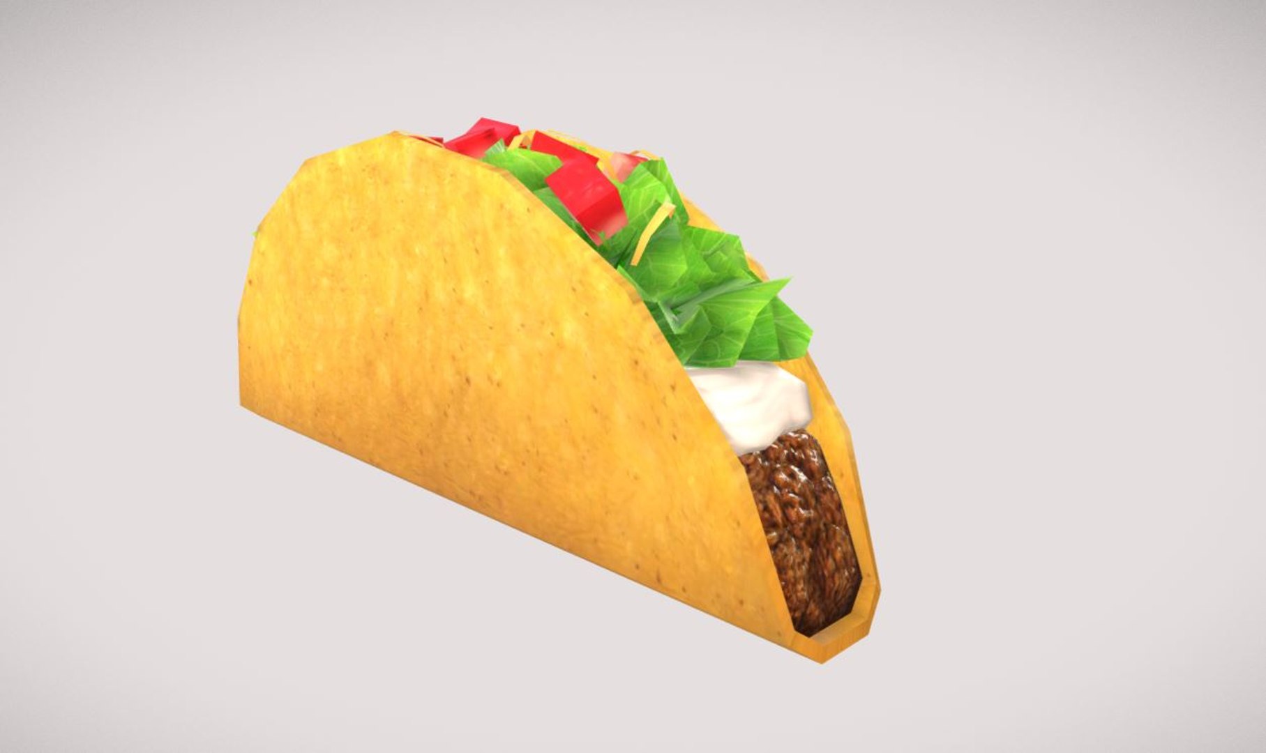 3D snack food taco - TurboSquid 1280790