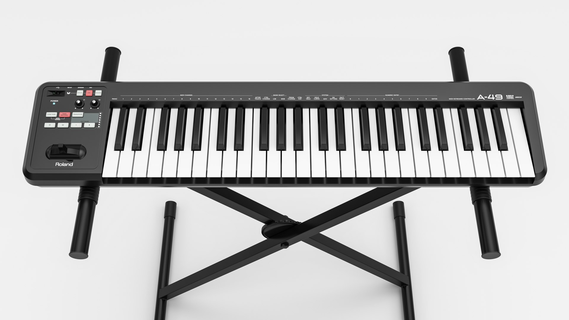 Roland A-49 MIDI Keyboard Controller Model - TurboSquid 1984192