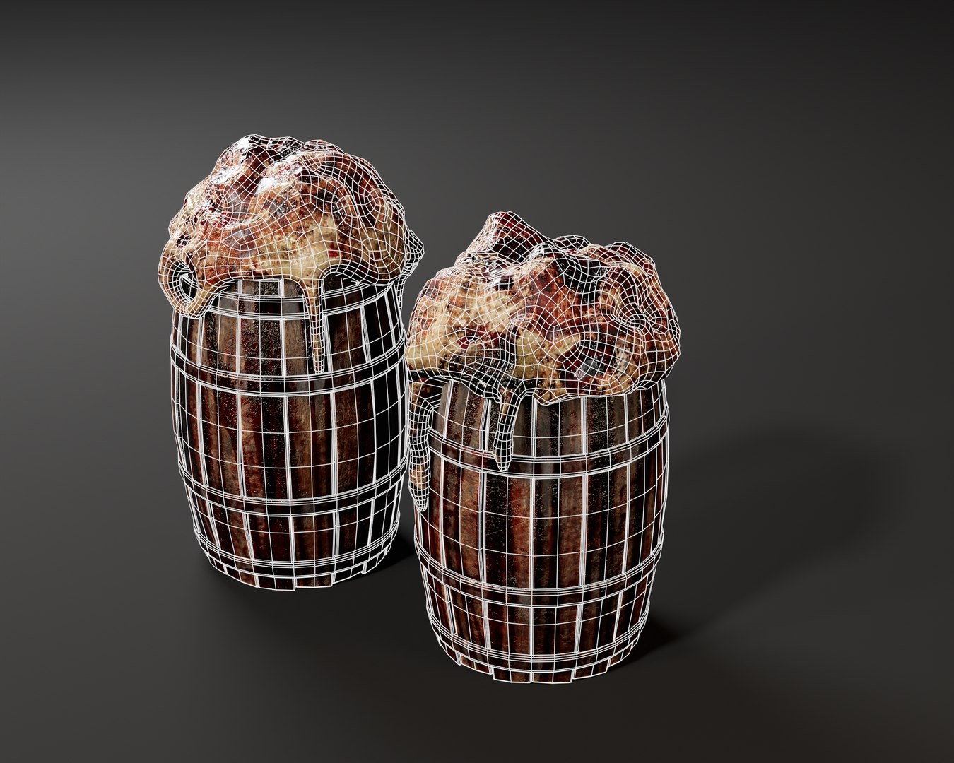 Spooky Barrels With Guts Model - TurboSquid 2357985