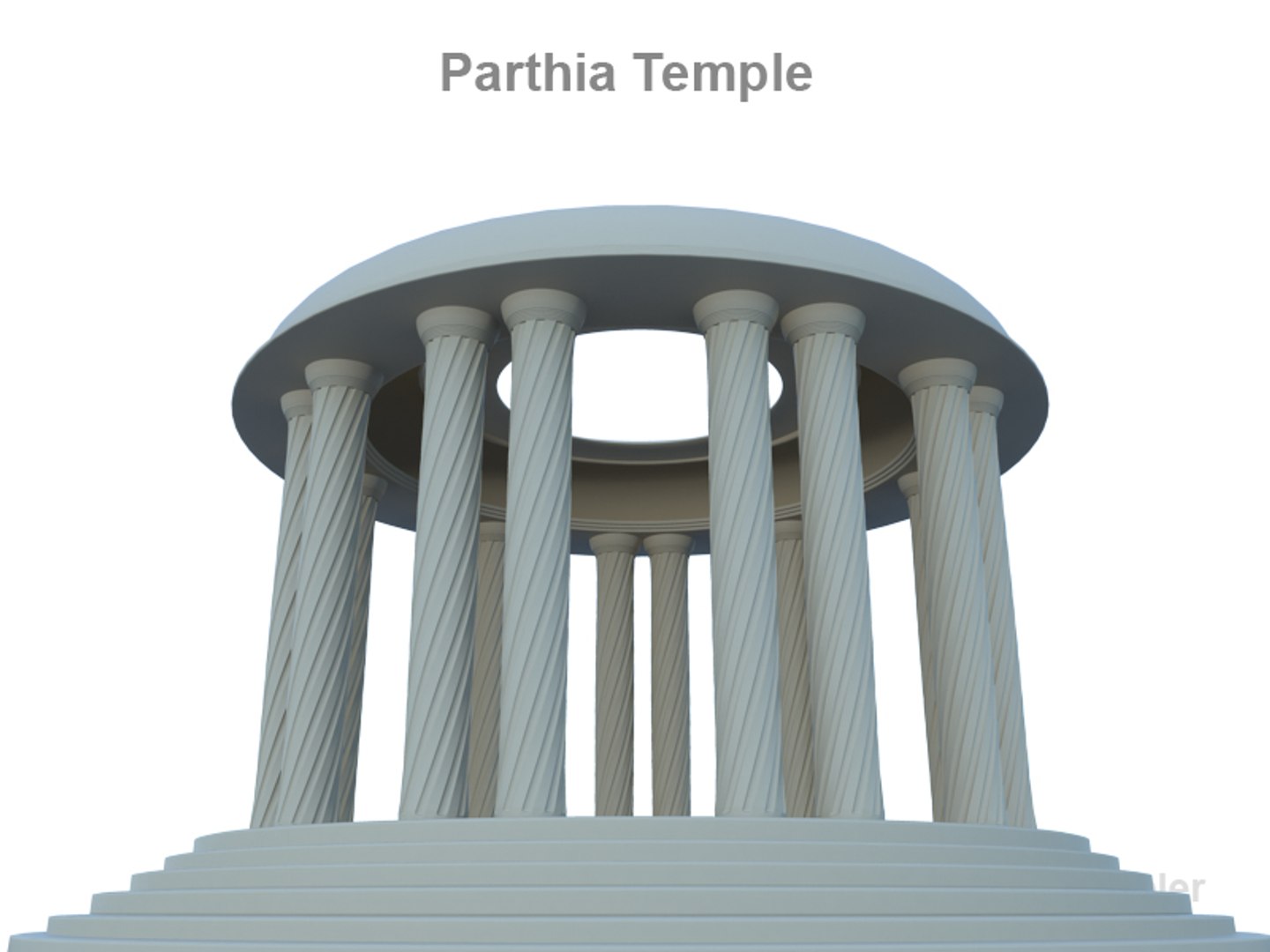 3d Parthia Temple Model