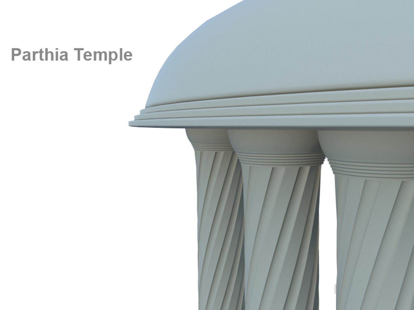 3d Parthia Temple Model