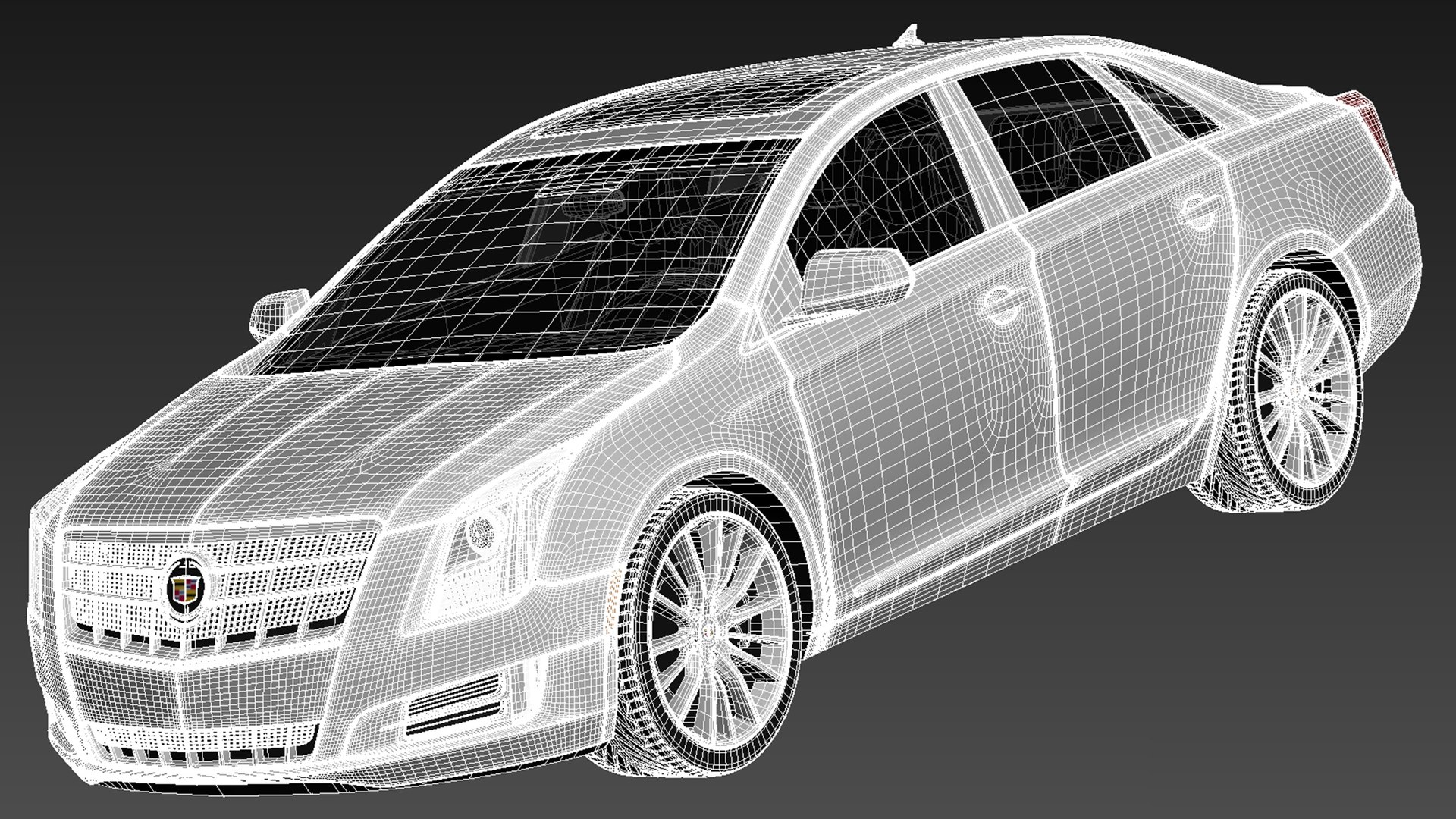3d Cadillac Xts 2013 Sedan Model