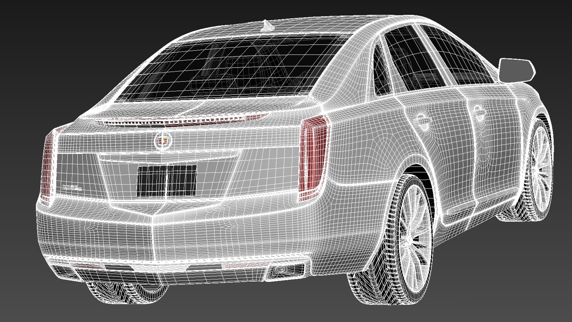 3d Cadillac Xts 2013 Sedan Model
