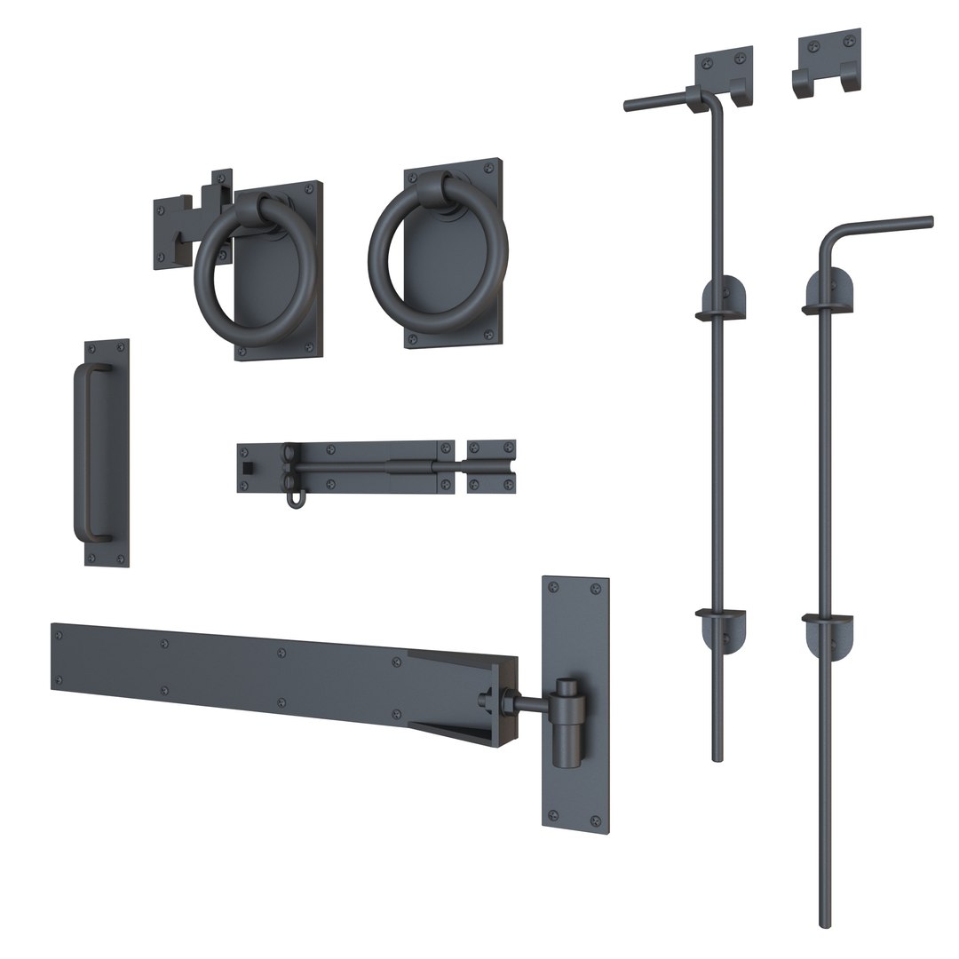 3D Gate Hardware kit - TurboSquid 2099544