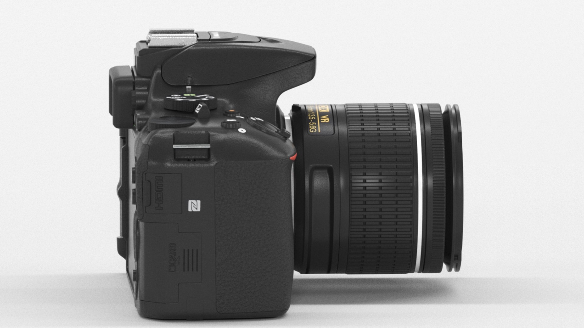 Nikon D5600 AF-P 18-55 VR DSLR Camera - Black 3D Model - TurboSquid 2356325