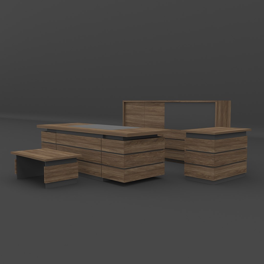 Executive Table 2 3D Model - TurboSquid 1732780