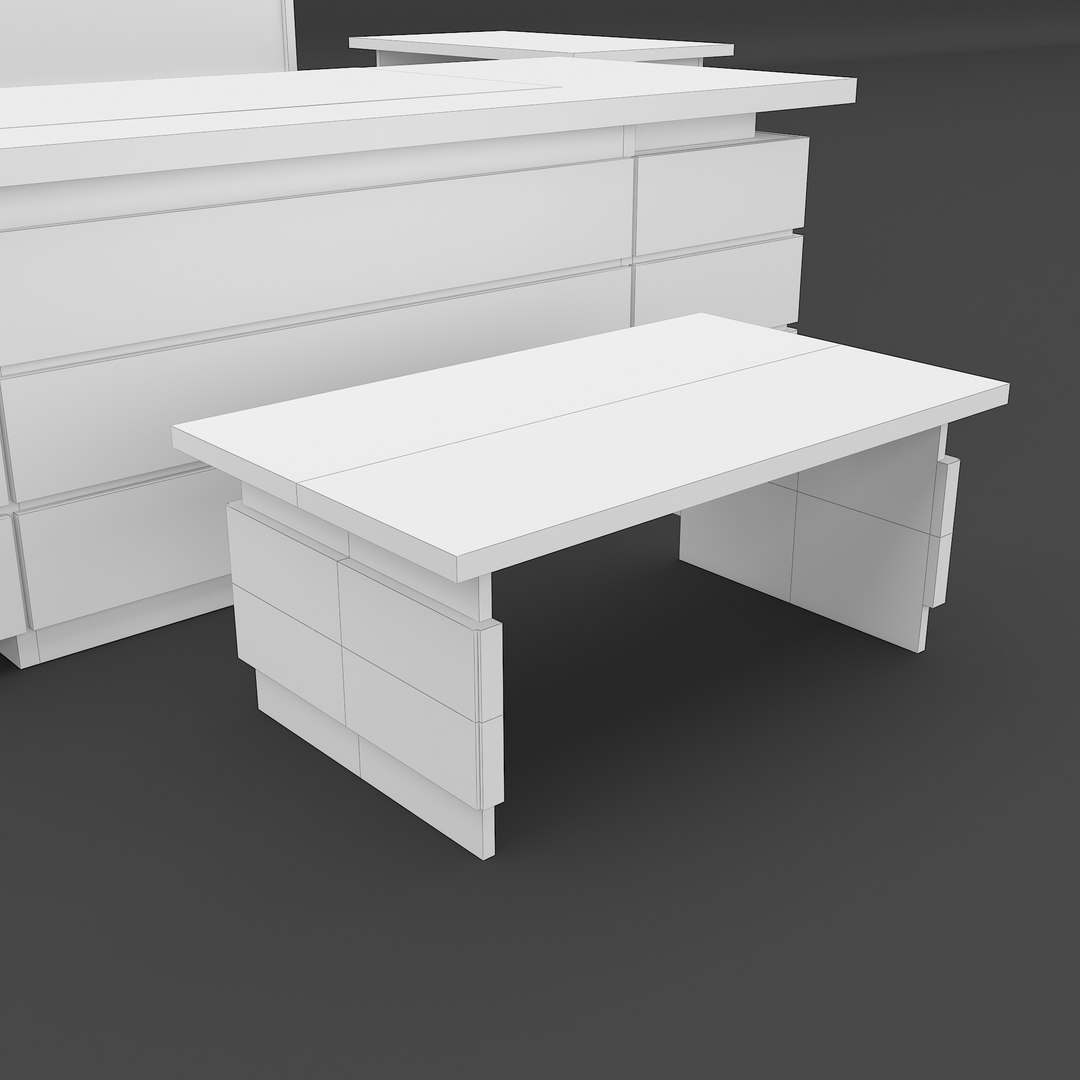 Executive Table 2 3D Model - TurboSquid 1732780