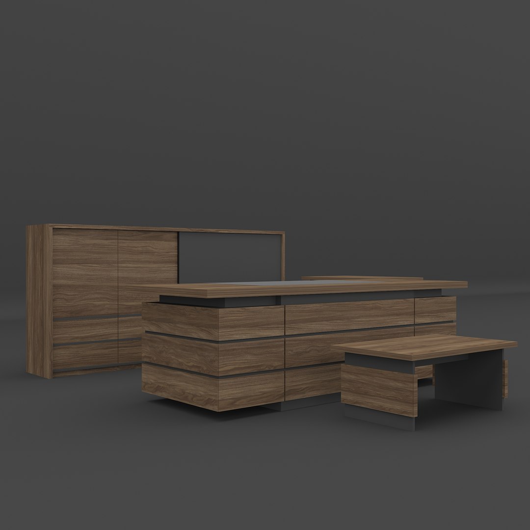 Executive Table 2 3D Model - TurboSquid 1732780