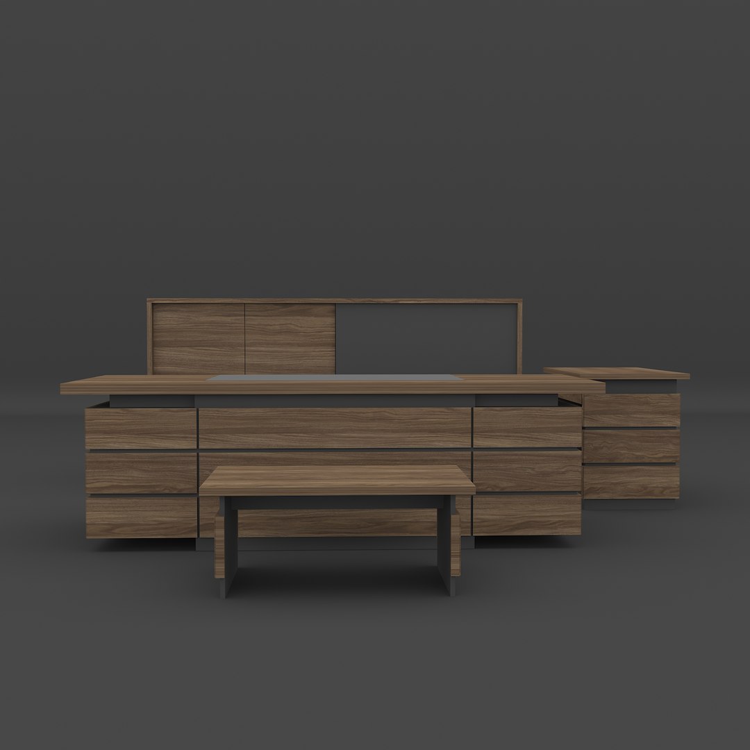 Executive Table 2 3D Model - TurboSquid 1732780
