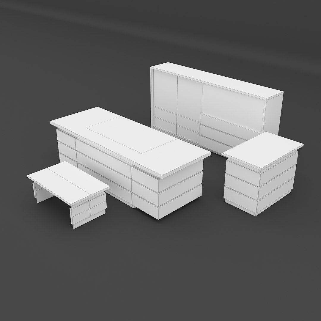 Executive Table 2 3D Model - TurboSquid 1732780
