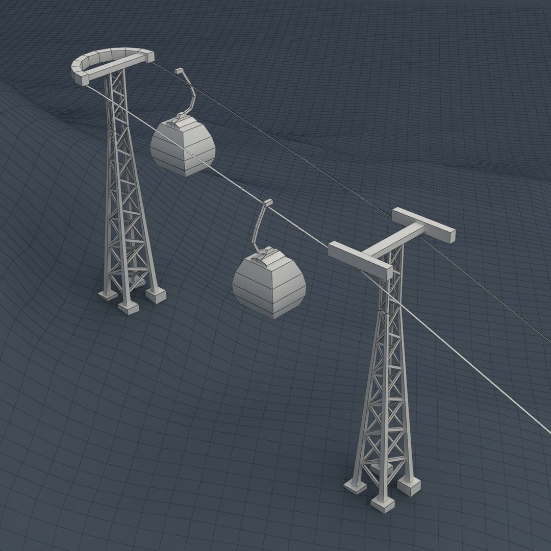 Ropeway Animation 3d Model