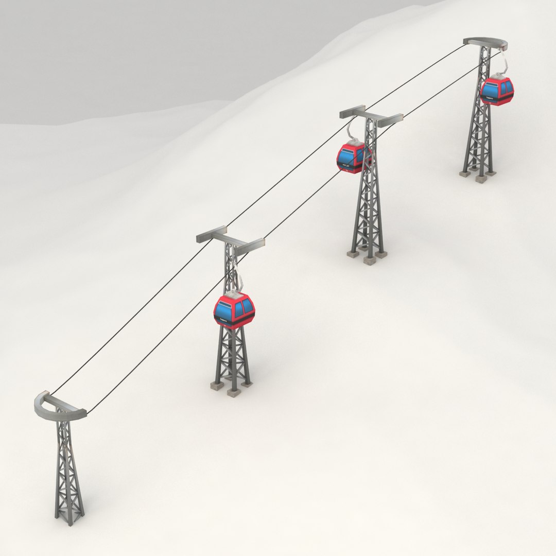 Ropeway Animation 3d Model