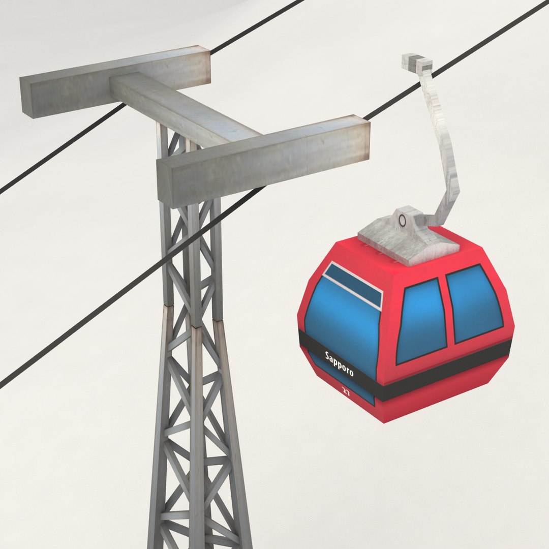 Ropeway Animation 3d Model