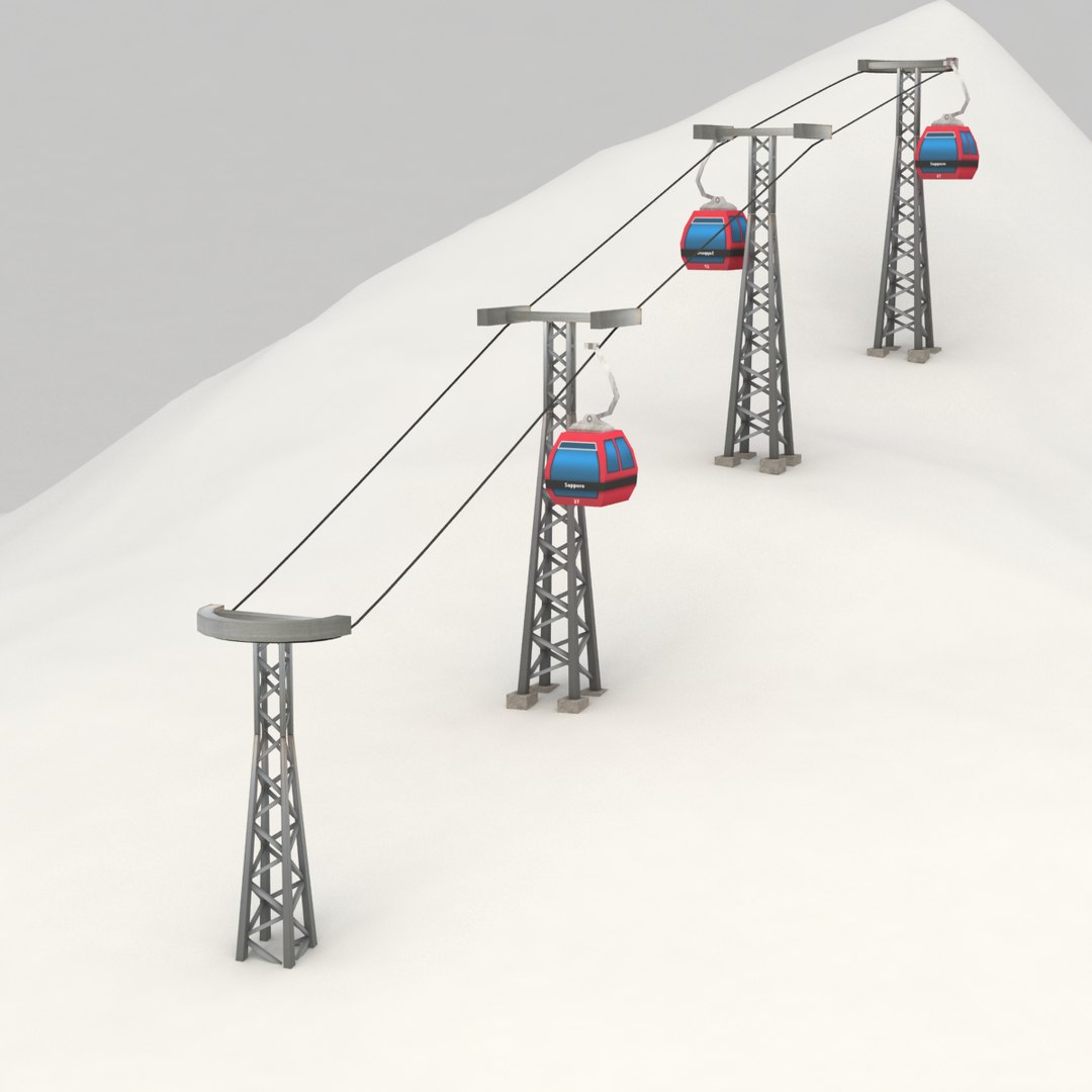 Ropeway Animation 3d Model