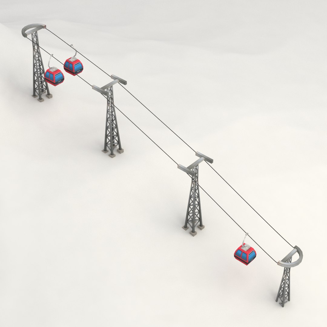 Ropeway Animation 3d Model