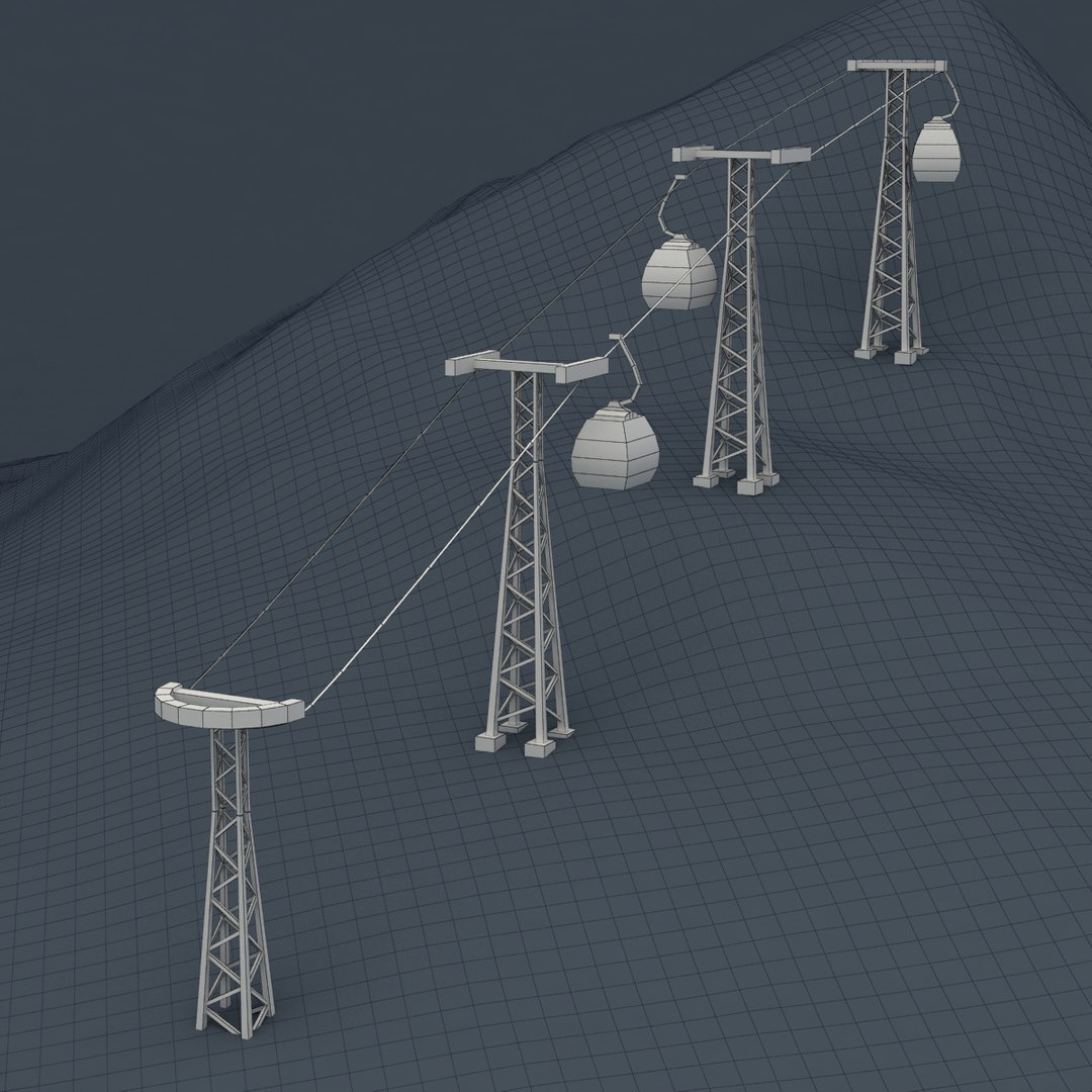 Ropeway Animation 3d Model