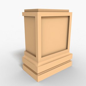 3d interior plinth block model