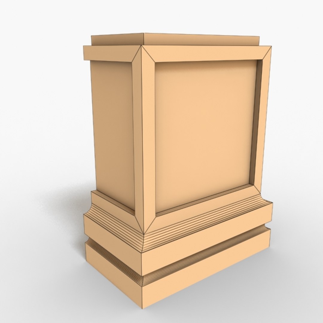 Interior Plinth Block 3d 3ds