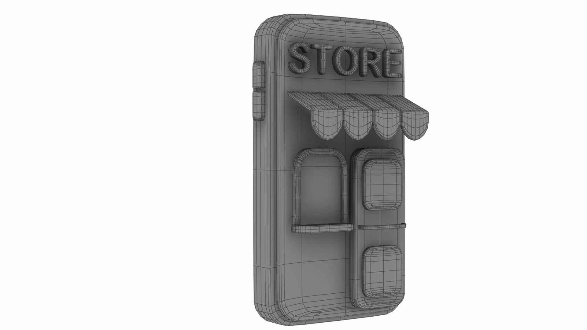 Mobile Store Icon 3D Model - TurboSquid 2419614