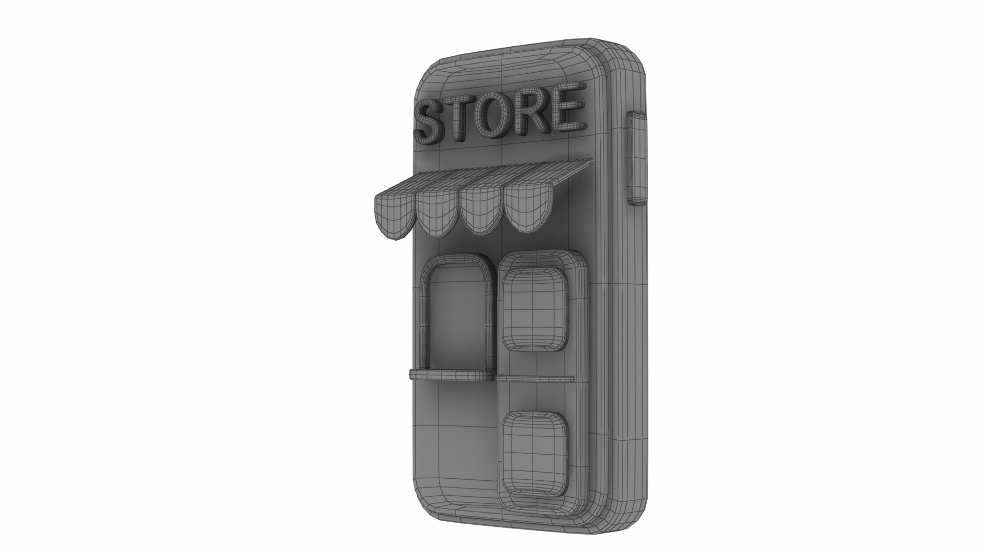 Mobile Store Icon 3D Model - TurboSquid 2419614