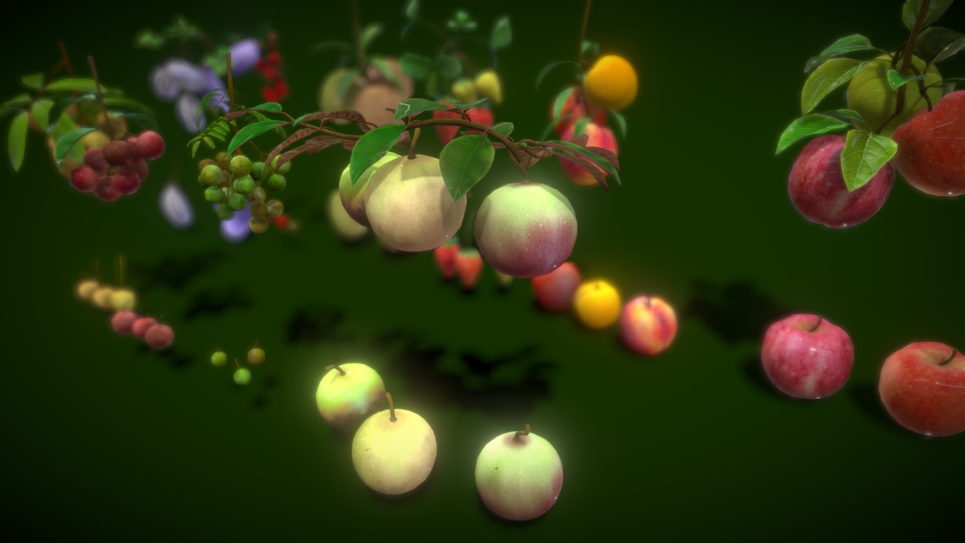 Collection Fruit Path 3 3D - TurboSquid 2134498
