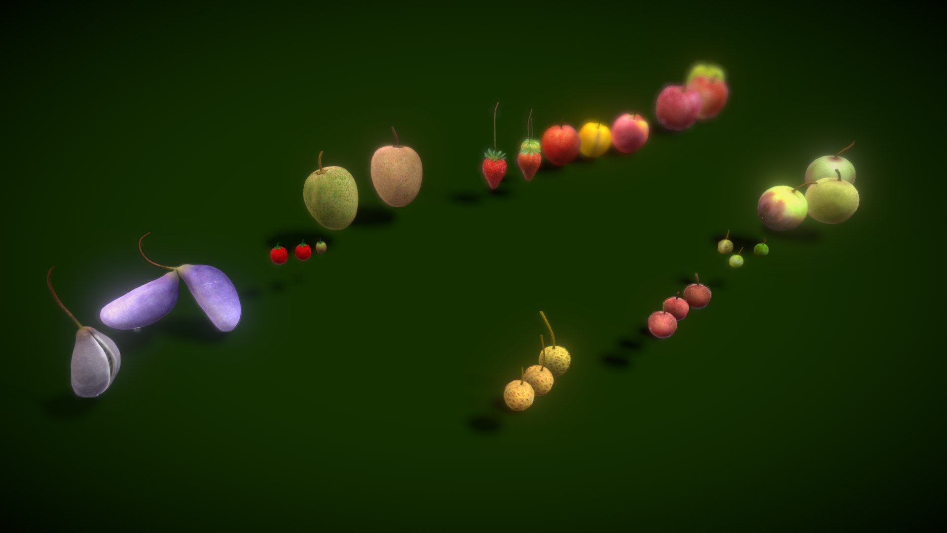 Collection Fruit Path 3 3D - TurboSquid 2134498