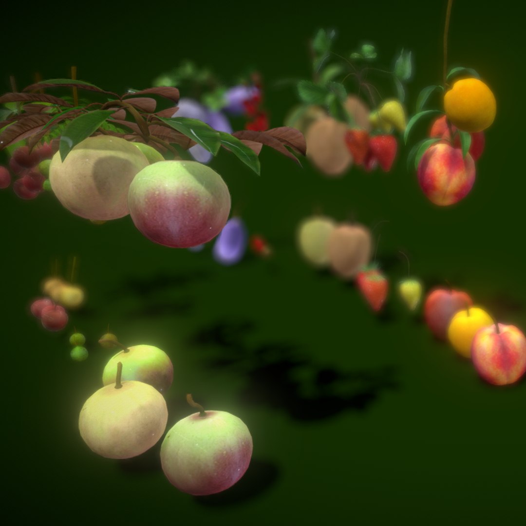 Collection Fruit Path 3 3D - TurboSquid 2134498