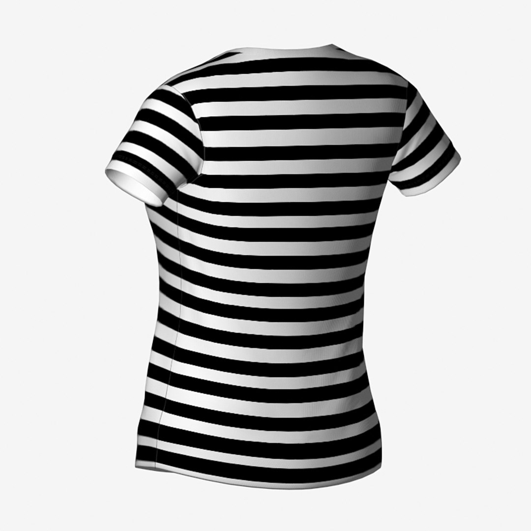 Shir Sriped-shir-girl 3d Max