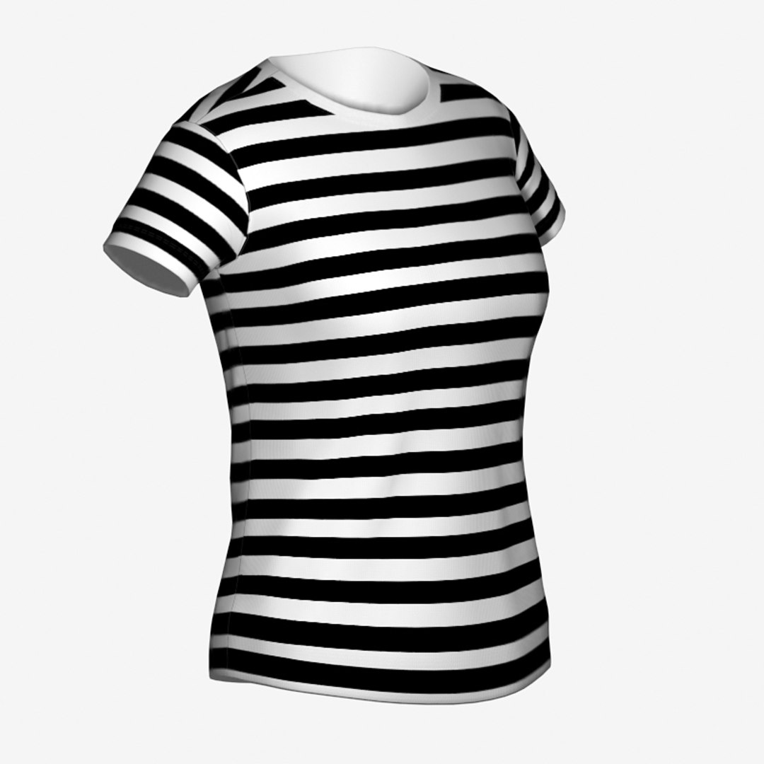 Shir Sriped-shir-girl 3d Max