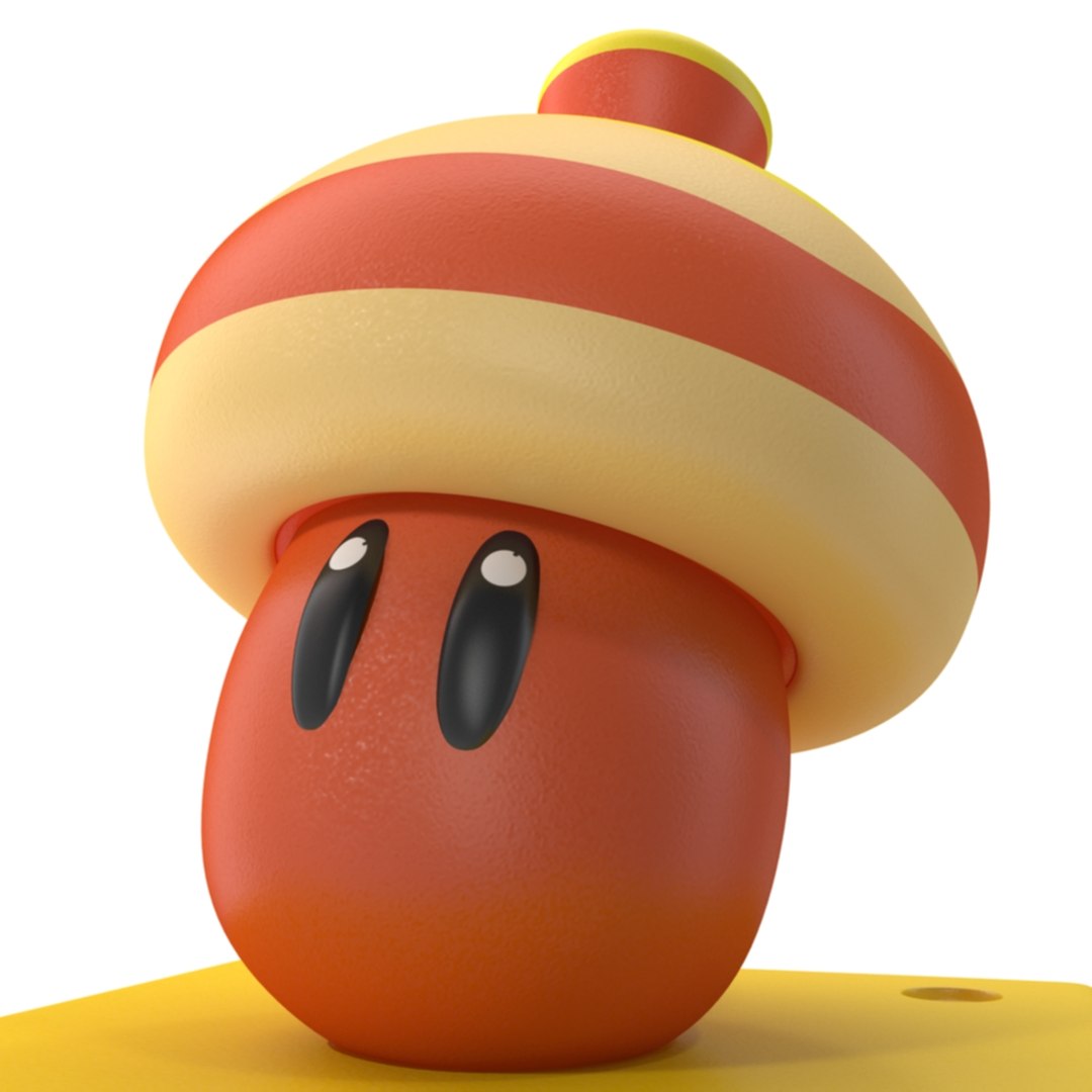3d super mario acorn block model