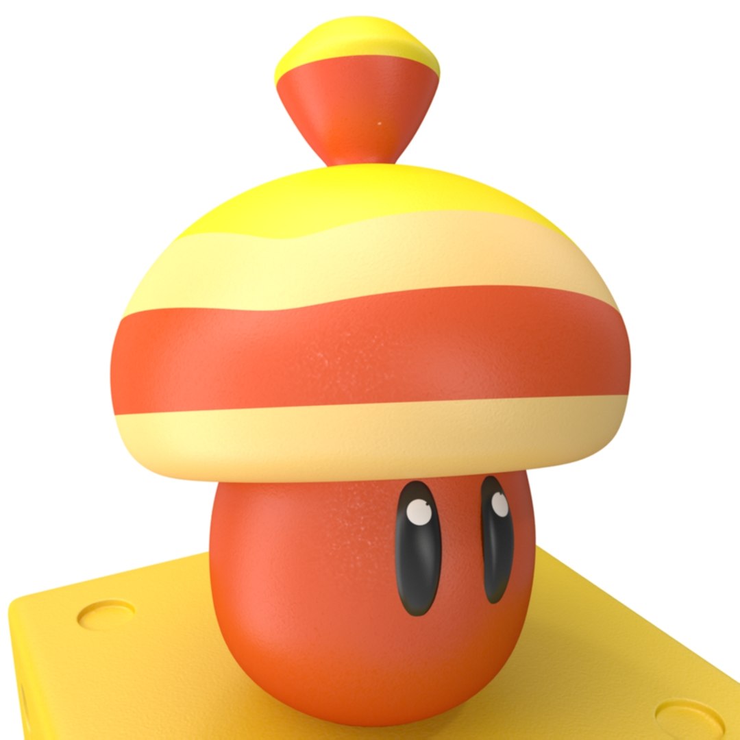 3d Super Mario Acorn Block Model