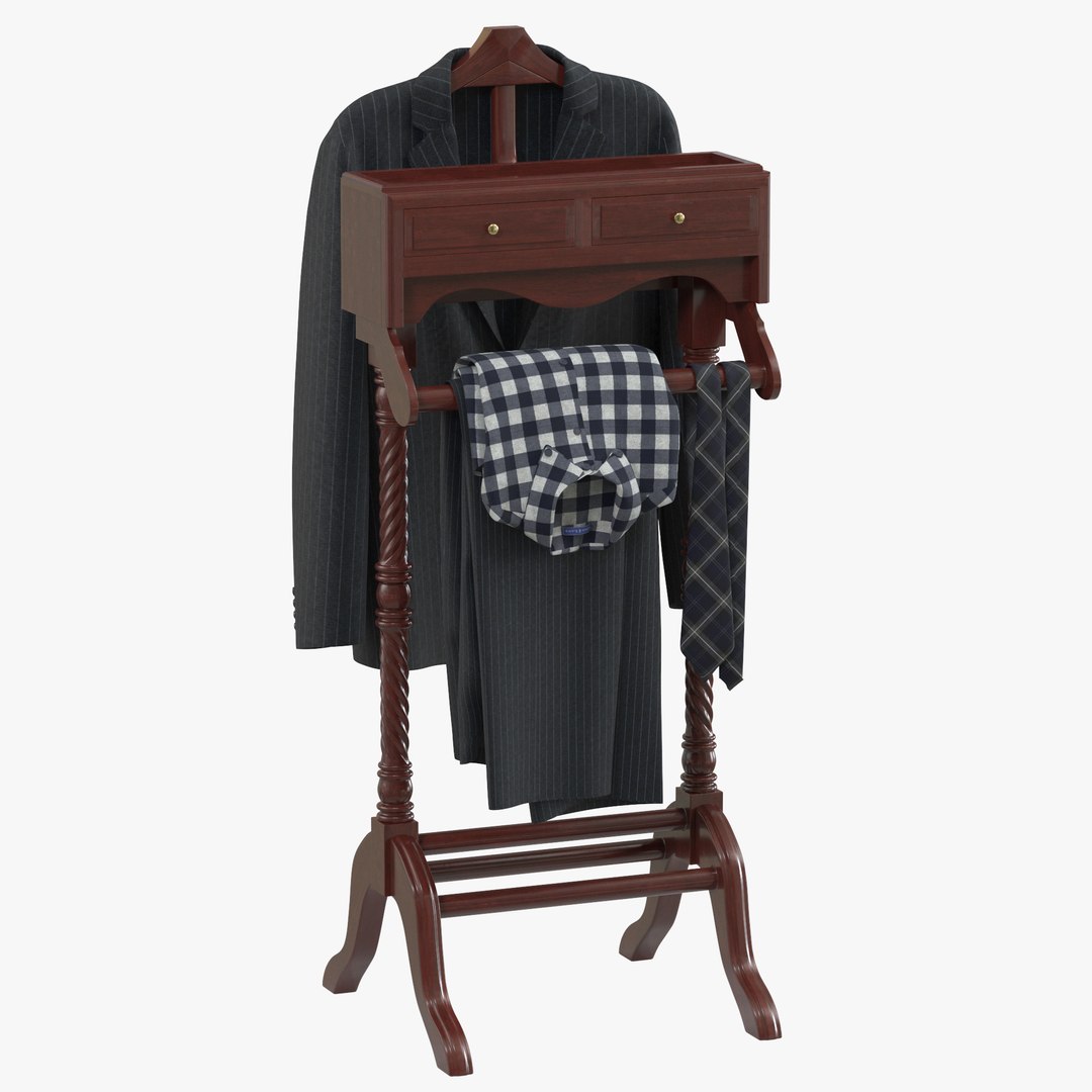 3D Model Classic Valet Stand - TurboSquid 1478354