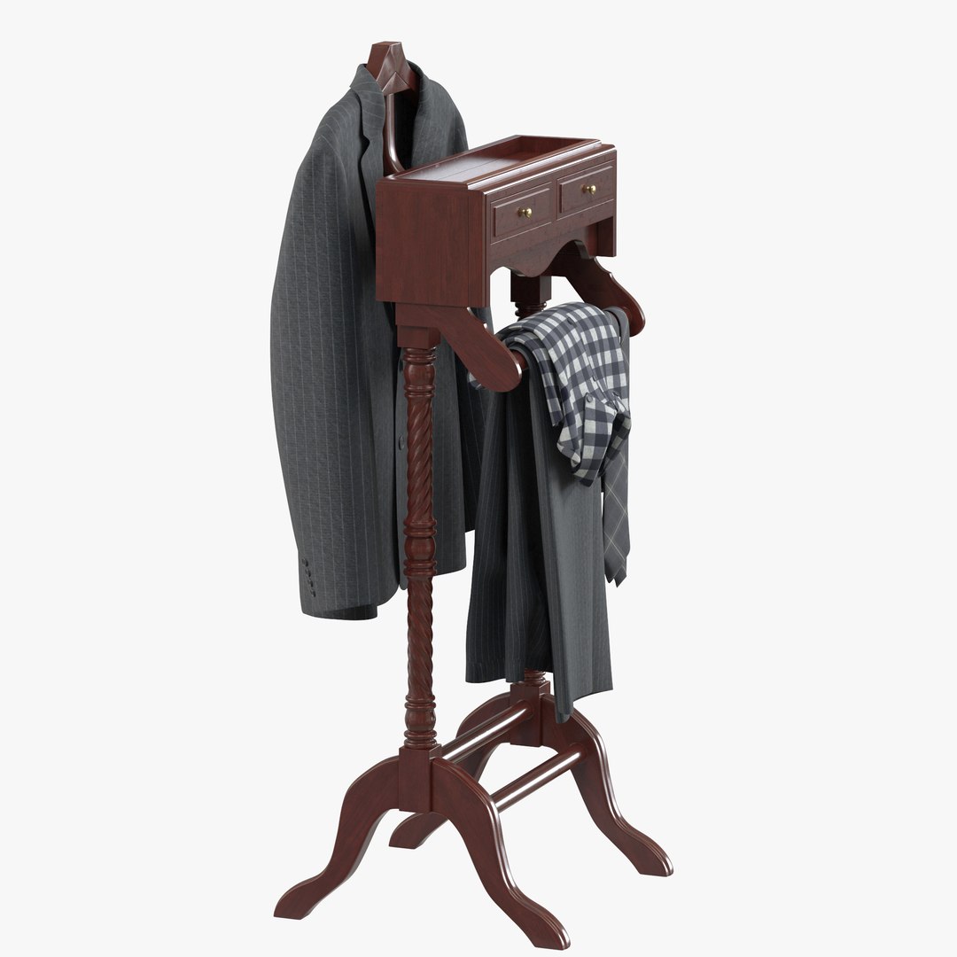 3D Model Classic Valet Stand - TurboSquid 1478354