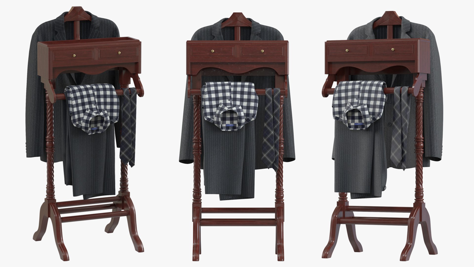 3D Model Classic Valet Stand - TurboSquid 1478354