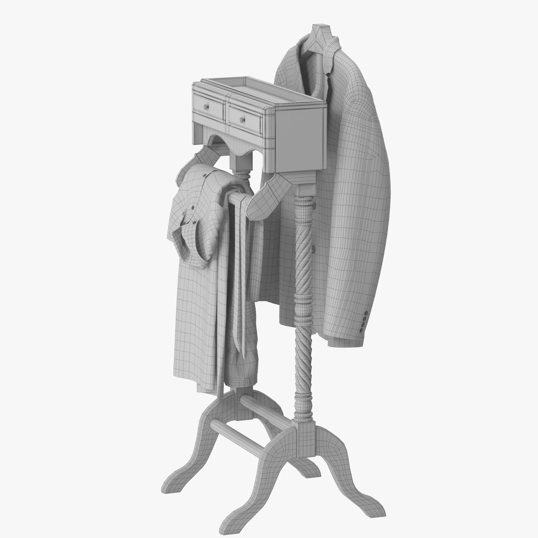 3D Model Classic Valet Stand - TurboSquid 1478354