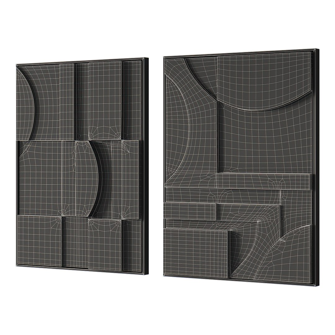 3D Model 297 Frame Artwork 07 Relief Wall Art 01 - TurboSquid 2069772