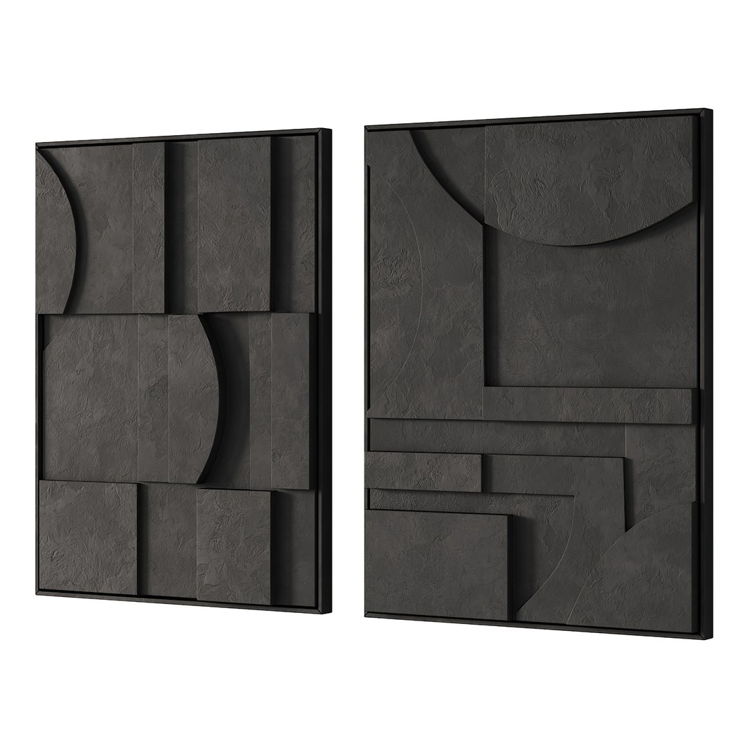 3D Model 297 Frame Artwork 07 Relief Wall Art 01 - TurboSquid 2069772