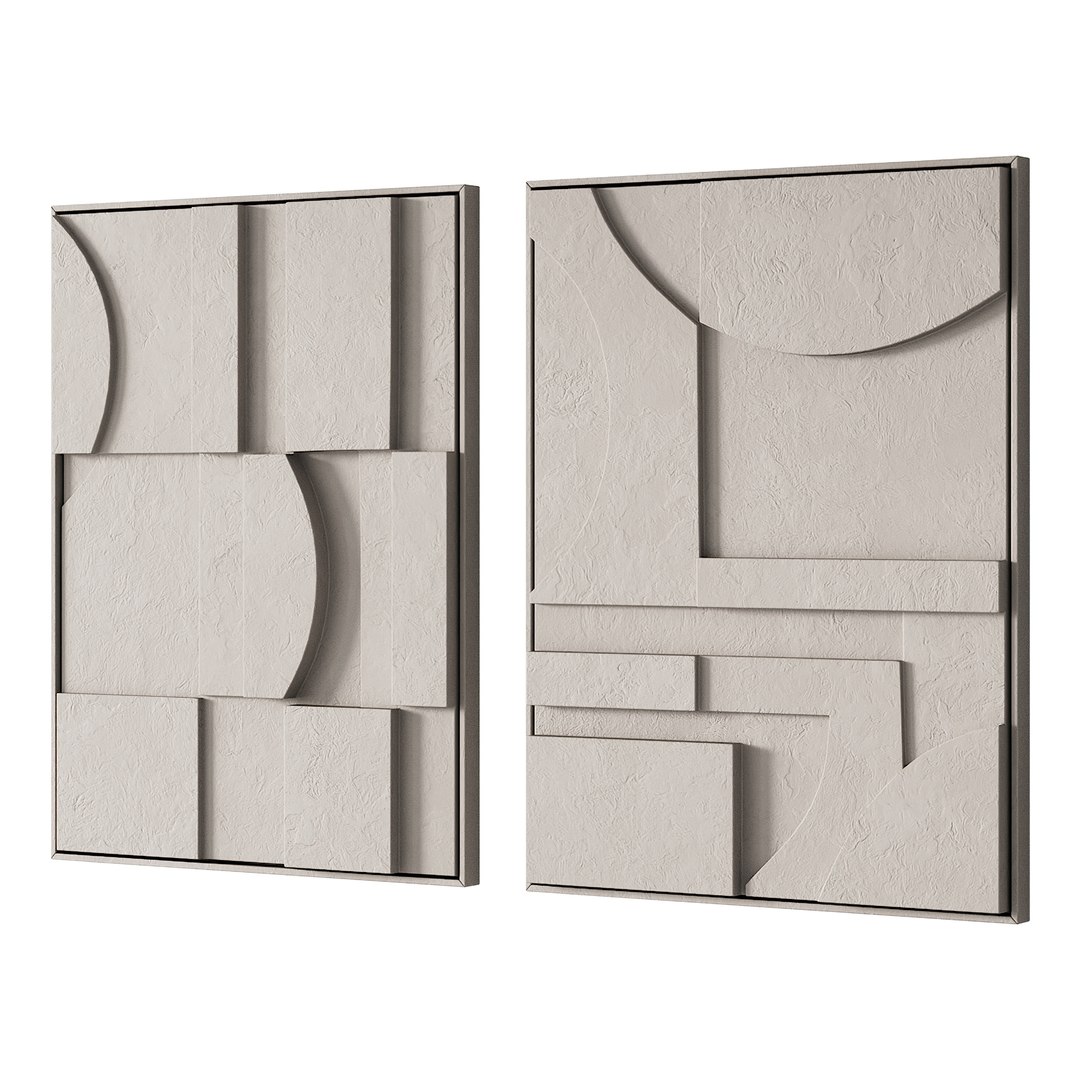 3D Model 297 Frame Artwork 07 Relief Wall Art 01 - TurboSquid 2069772